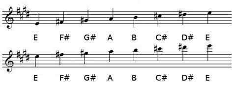 E Major Scale Treble Clef How To Read Music Written In Treble Clef