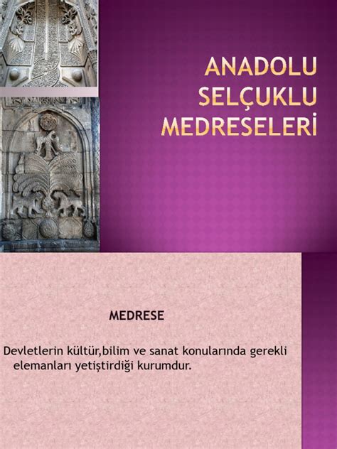 Anadolu Selçuklu Medreseleri̇ Pdf