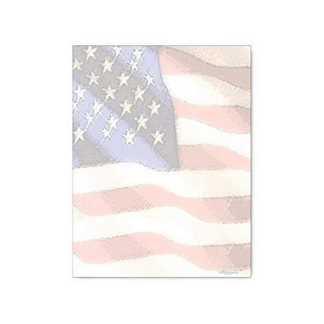 Patriotic Letterhead American Flag Stationery 8 5 X 11 60 Usa