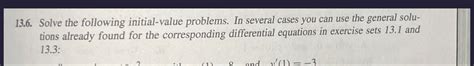 136 ﻿solve The Following Initial Value Problems In