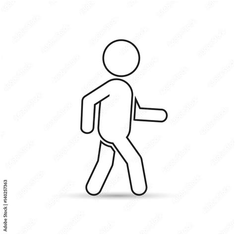 Man Walking Side View Drawing