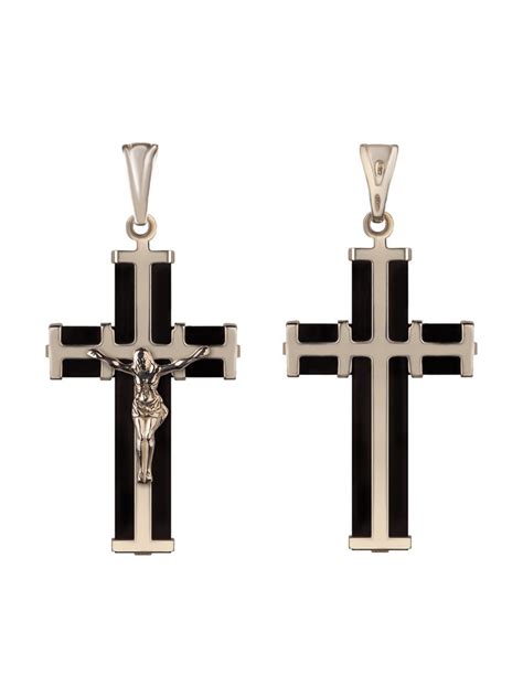 Крестик серебряный нательный 925 пробы женский крест мужской на цепочку ...