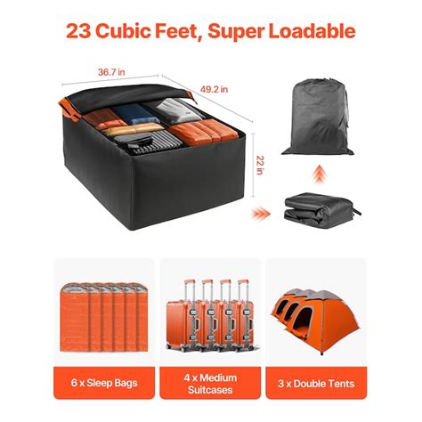 Svopes Car Rooftop Cargo Carrier Bag 49 2 In L X 36 7 In W X 22 In H