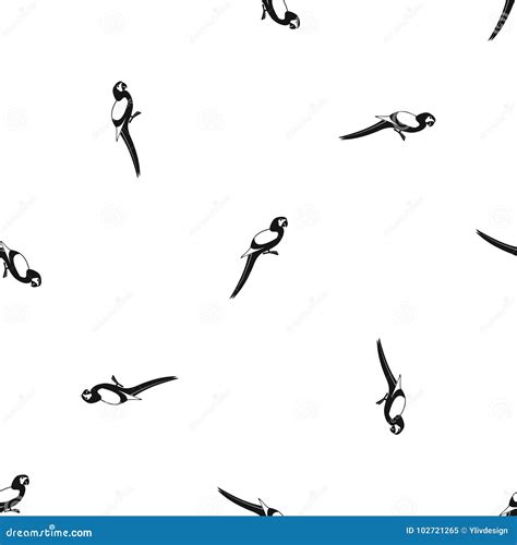 Parrot Pattern Seamless Black Stock Vector Illustration Of Funny Jungle 102721265