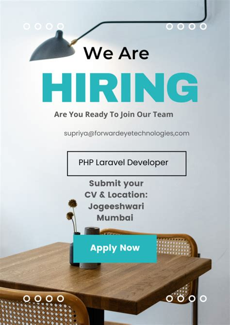 we are looking for php laravel developers for jogeshwari mumbai location