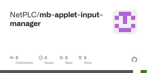 github netplc mb applet input manager