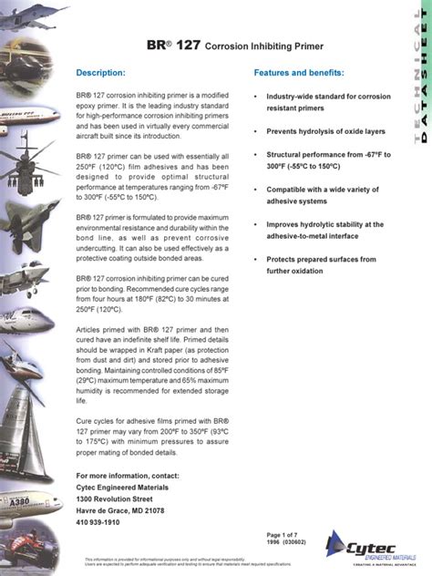 Br 127 Primer Pdf Corrosion Adhesive