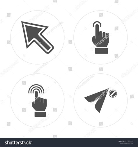 4 Cursor Clicker Cursor Modern Icons Stock Vector Royalty Free 1273201261 Shutterstock