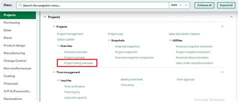 Project Billing Overview Functionality In Sage X3 Sage X3 Tips