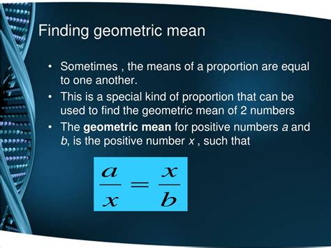 Ppt Geometric Mean Powerpoint Presentation Free Download Id5702736