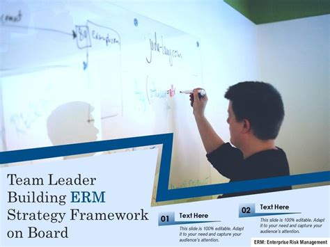 Team Leader Building Erm Strategy Framework On Board Presentation
