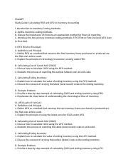 Understanding FIFO And LIFO A Comprehensive Study Guide For Course Hero