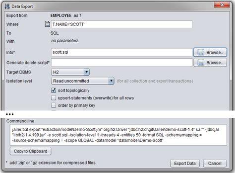database subsetting with jailer