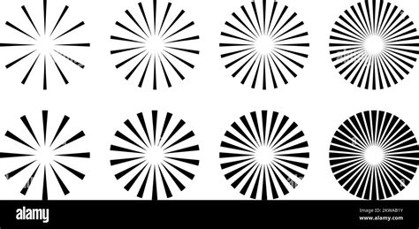 radial circle lines circular radiating lines geometric element sun