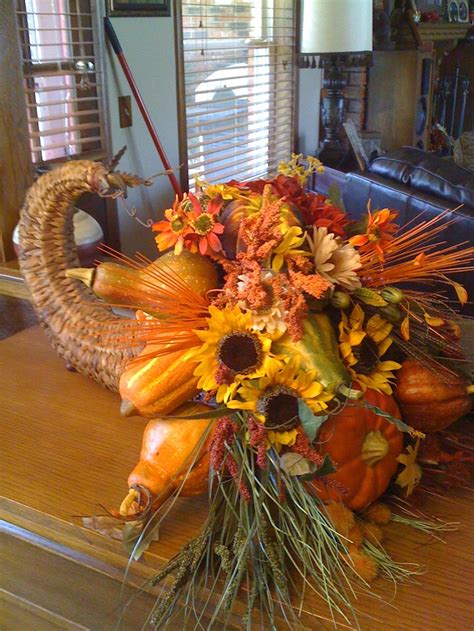 Fall Cornacopia Fall Thanksgiving Decor Fall Flower Arrangements Holiday Table Decorations