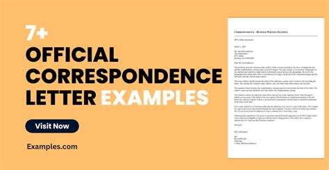 Official Correspondence Letter 7 Examples Format Pdf