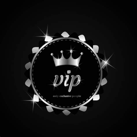 Premium Vector Silver Vip Sticker