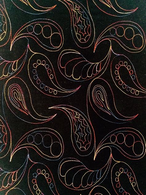Fancy Paisley Digital Quilting Pattern Design Pantograph Etsy India