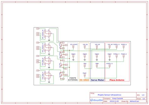 Sensor Ultrassônico Com Arduino Oshwlab