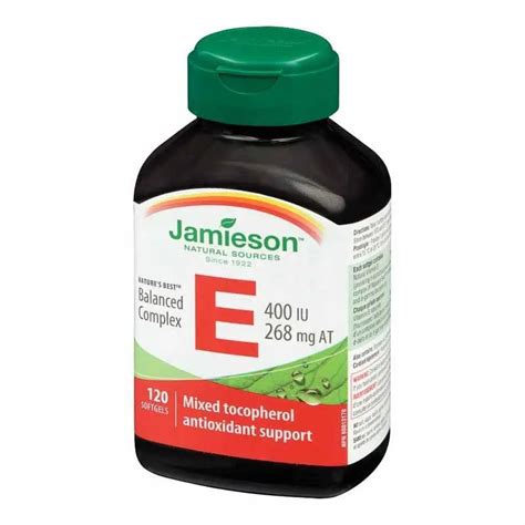 Jamieson Vitamin E 400iu 268mg Softgels 120s Kenya
