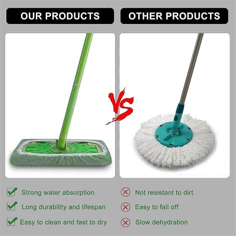 6pcs Reusable Microfiber Mop Pads For Swiffer Sweeper Mop Dry Sweeping