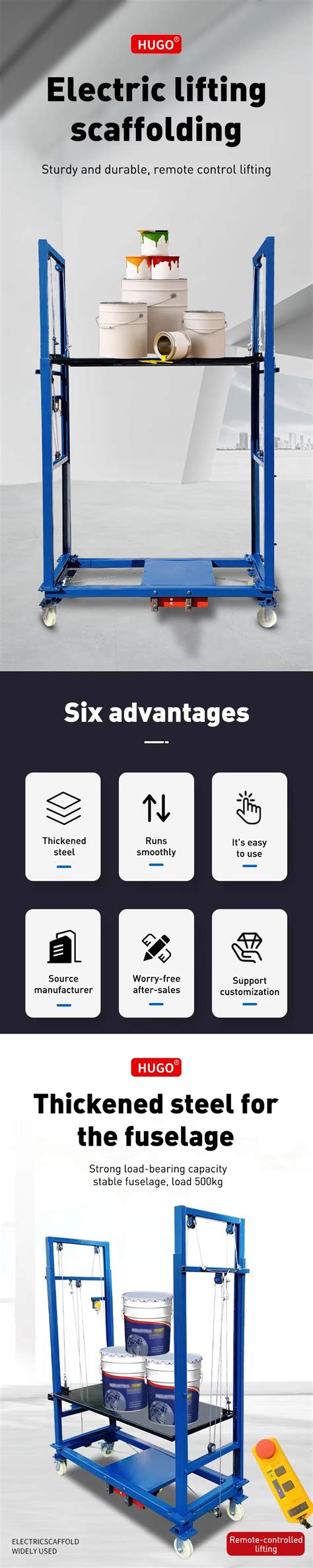 Elevator Automatic Steel Scaffold Foldable Electric Platform