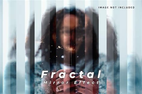 유리 왜곡 프랙탈 거울 사진 효과 프리미엄 Psd 파일