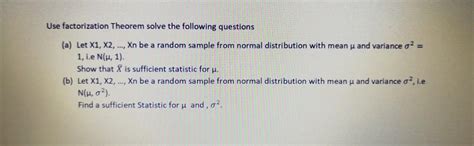 solved use factorization theorem solve the following