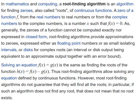 6 Root Zero Finding Algorithms Solving Nonlinear Equations Nm Numerical Methods