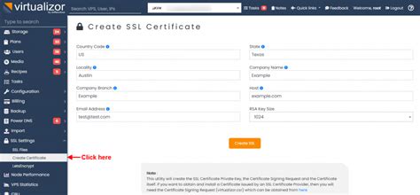Add Ssl Certificate Virtualizor