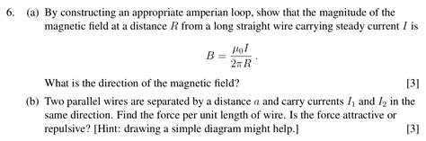 solved 6 a by constructing an appropriate amperian loop