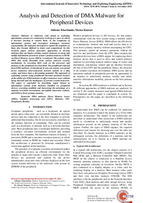 Pdf Analysis And Detection Of Dma Malware For Peripheral Devices
