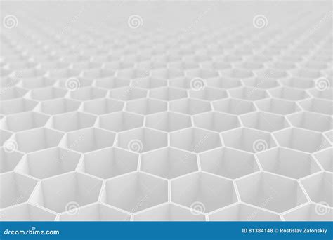 White Geometric Hexagonal Abstract Background 3d Rendering Stock Illustration Illustration Of
