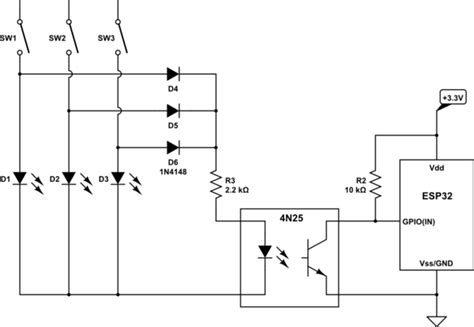 Controlling One Relay With Three LEDs Energize Relay If Any One Of The Three LEDs Are Lit