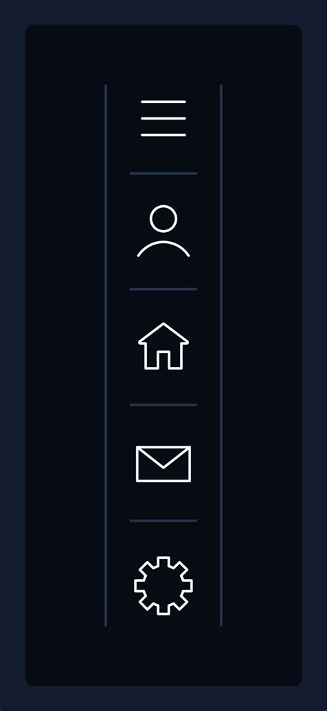 Sidebar Menu Ui Element Template Quick Access Editable Isolated