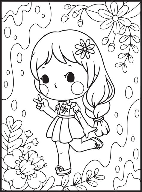 Coloring Girl Pages Beautiful Girls Printable Print Sketch Coloring Page