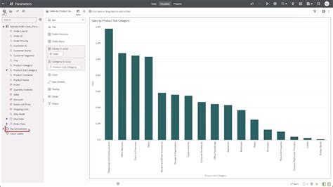 create a column selector using parameters in a workbook in oracle