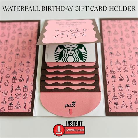 T Card Holder Book Diy Print Birthday Card Grandmother T Card