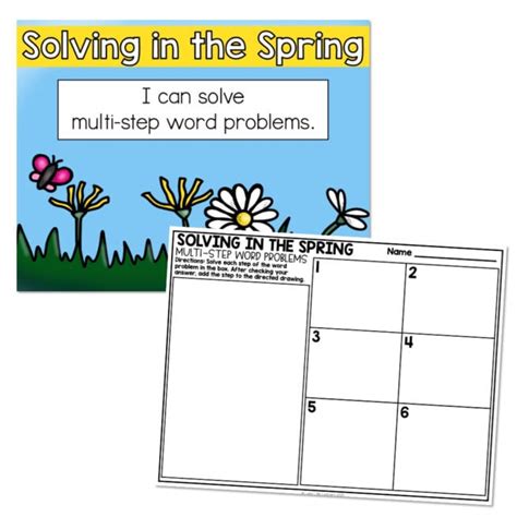 Multi Step Word Problems Lesson Teaching Slides Lucky Little Learners