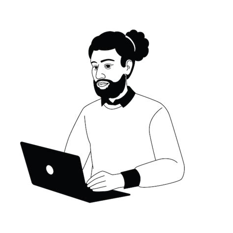 premium vector computer technology learning outline