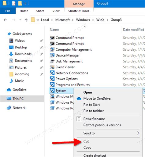 Rearrange Or Delete Win X Menu Items In Windows