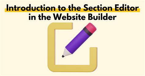 introduction to the section editor in the website builder pagewheel
