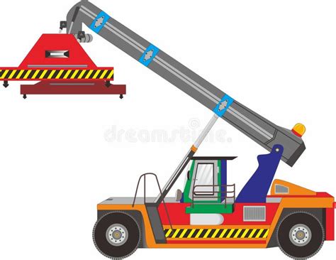 Vector Reach Stacker Or Container Loader With A Capacity Of 27 Tons