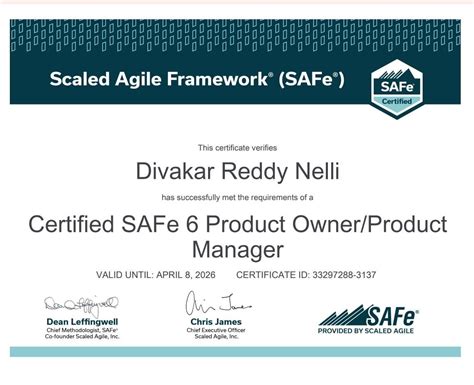 Safe Popm Agileleadership Productmanagement Scaledagile Divakar