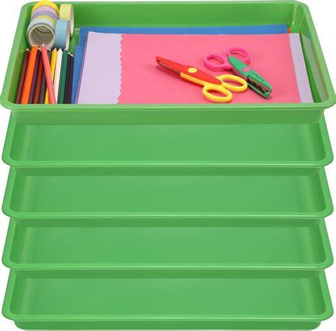 Hoteam 5 Pcs Paper Trays For Classroom Plastic Storage Bin