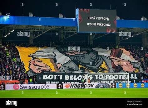 Fc Viktoria Plzen Fans Choreo During The Uefa Europa League 2nd Round