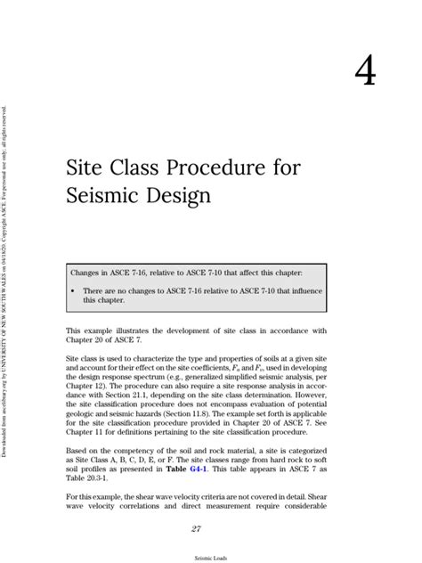 Site Class Procedure For Seismic Design Pdf Seismology Materials