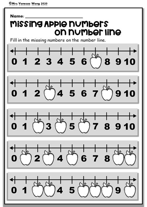 Kindergarten Math Worksheets Number Line Addition Pdf Etsy