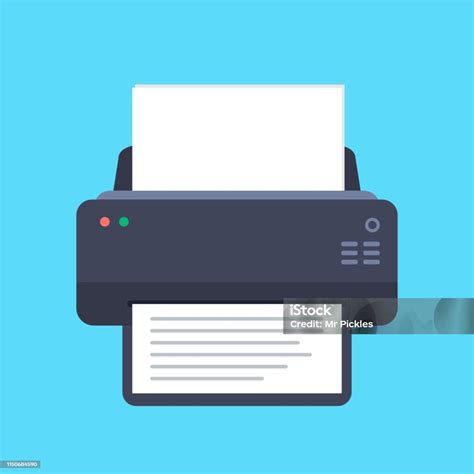 긴 그림자와 프린터 플랫 아이콘입니다 평면도 벡터 일러스트입니다 컴퓨터 프린터에 대한 스톡 벡터 아트 및 기타 이미지 컴퓨터 프린터 팩스 일러스트레이션 Istock