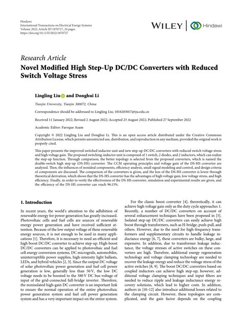 Pdf Novel Modified High Step Up Dcdc Converters With Reduced Switch
